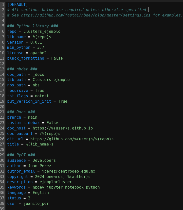 Curso Nbdev – Módulo con Clusters – Curso Nbdeb